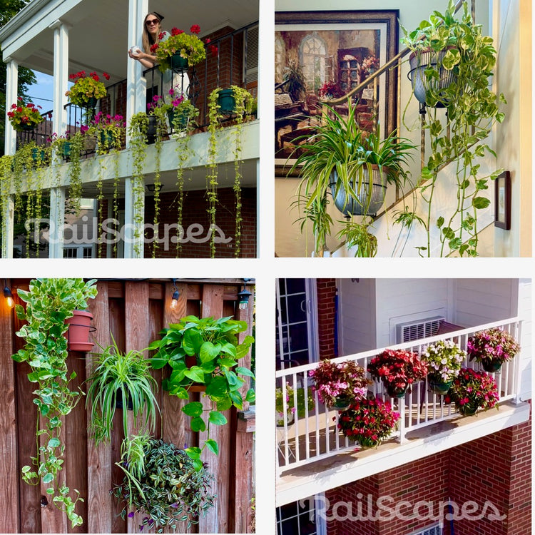 Floating Vertical Gardens with Tool-Free Railing Planters – Plant Traps