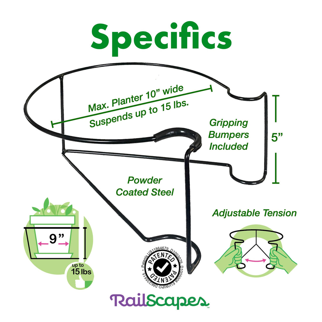 RailScapes™ Vertical Garden Clip – Plant Traps