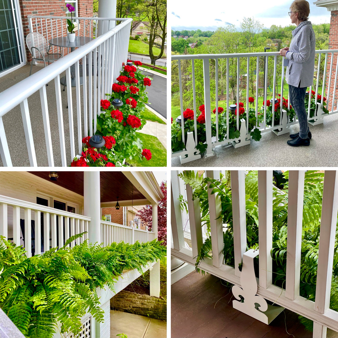 Railing Planter Shelf for Deck & Balcony Gardens - Plant Traps