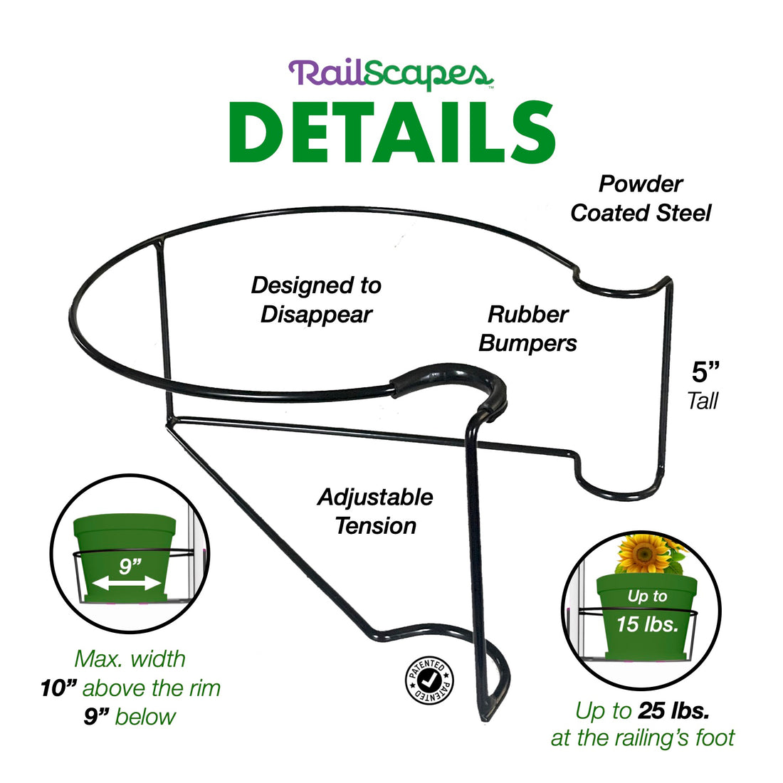 RailScapes™ Vertical Garden Clip – Plant Traps