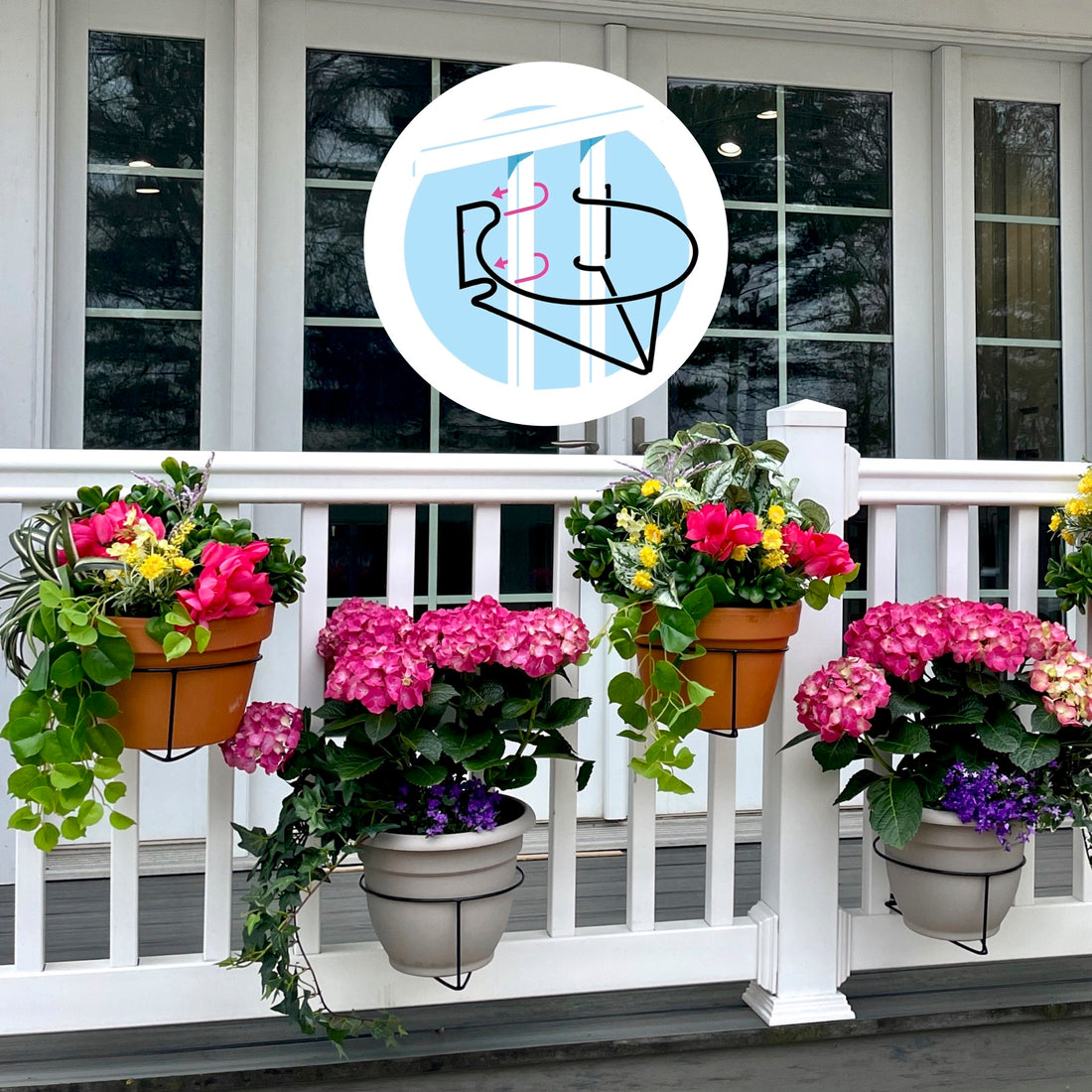 Floating Vertical Gardens with Tool-Free Railing Planters – Plant Traps