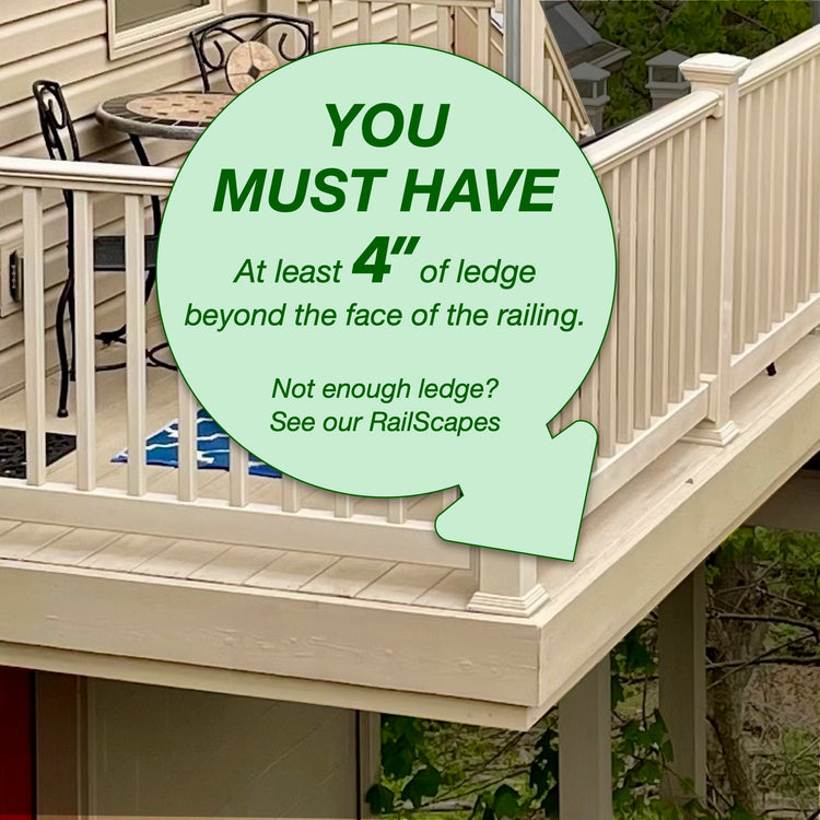 Railing Planter Shelf for Deck & Balcony Gardens - Plant Traps